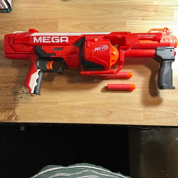 Nerf | Toys | Used Nerf Nstrike Mega Series Rotofury Blaster With 8 ...